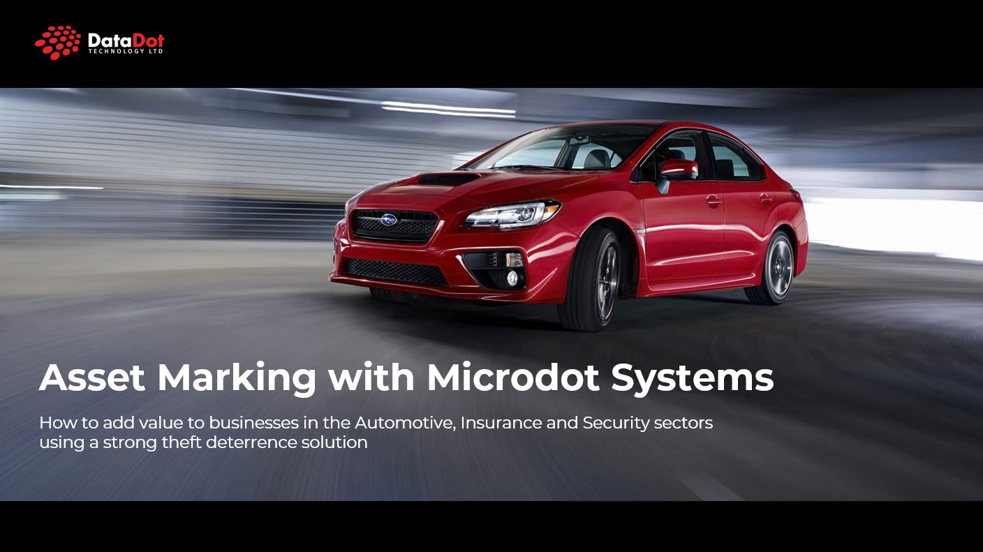 Asset Marking with Microdot Systems - DataDot Technology Ltd